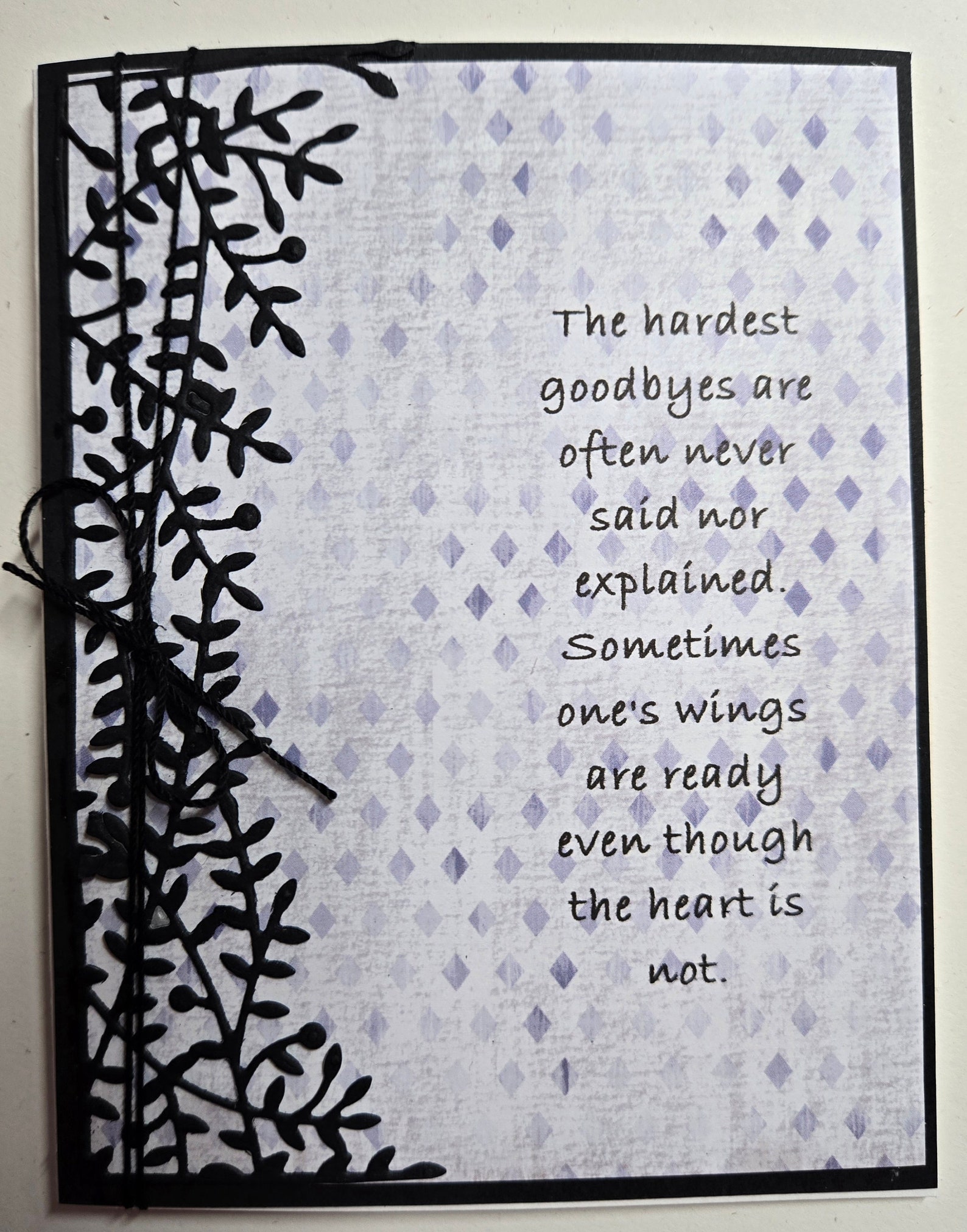 Handmade Sympathy Card. Bereavement. Grief. Loss of a Loved One ...