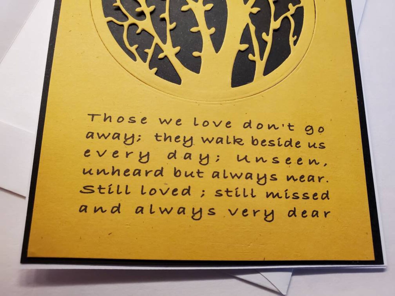 Hand Made Die Cut Sympathy Card. Grief. Mourning a Loss. | Etsy