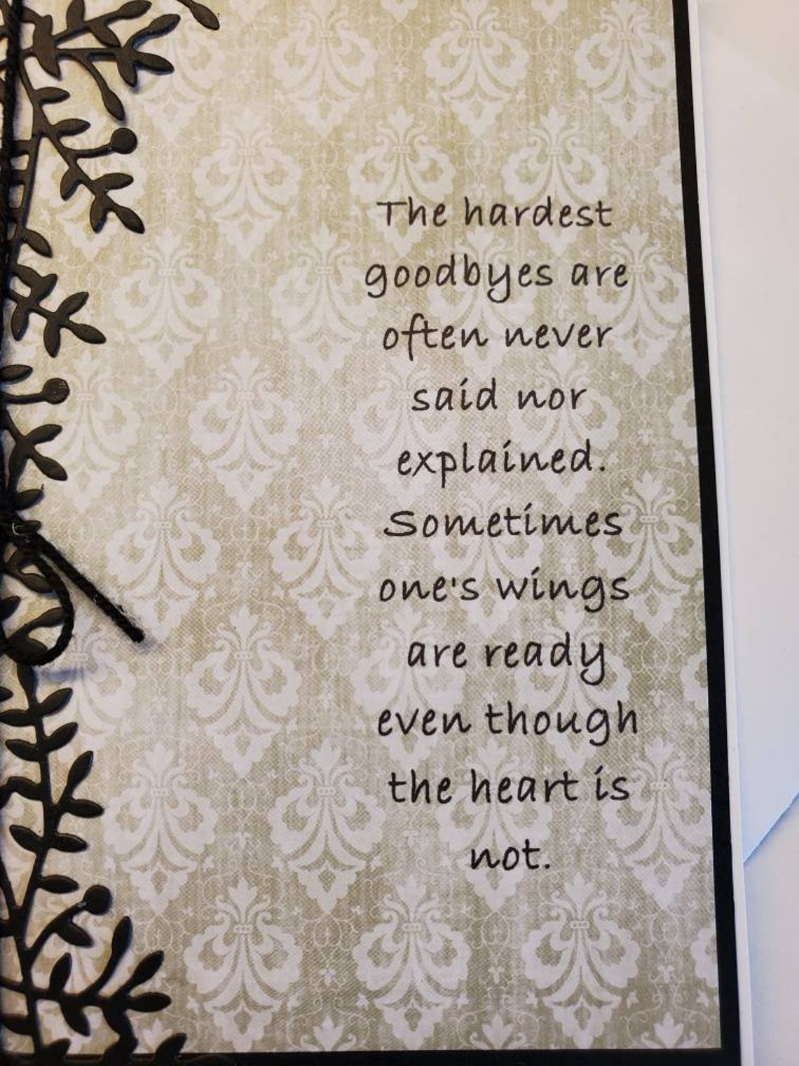 Handmade Sympathy Card. Bereavement. Grief. Loss of a Loved - Etsy