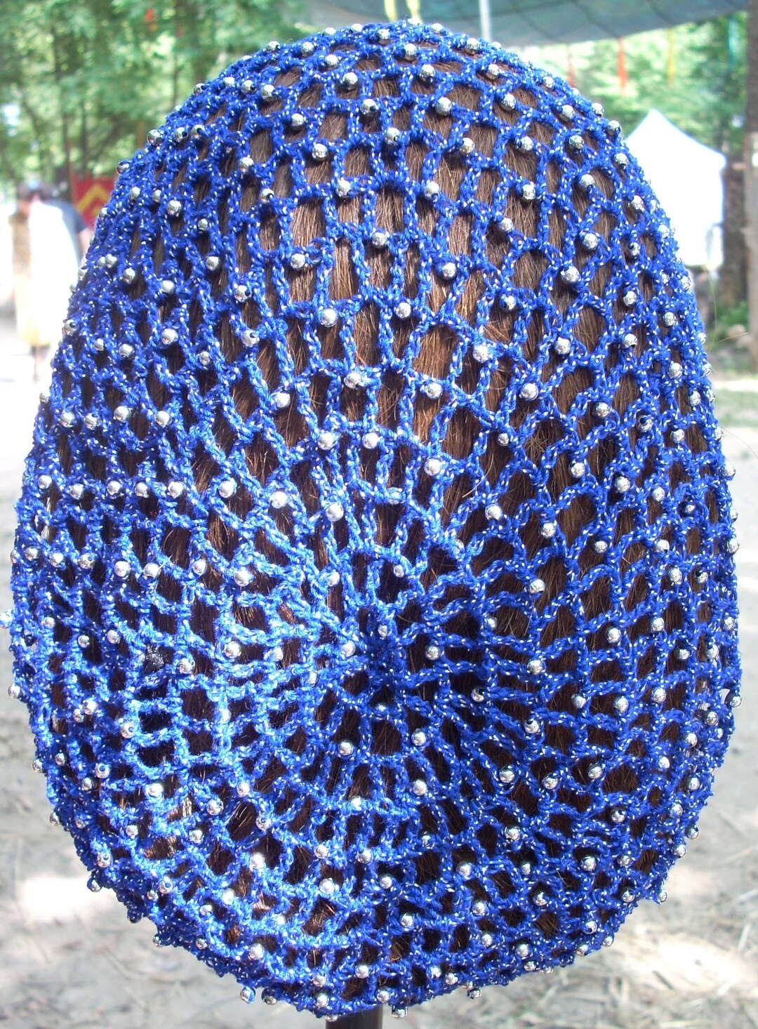 Cotton/metallic or Pearl Combination Snood With Beads on Every Row ...