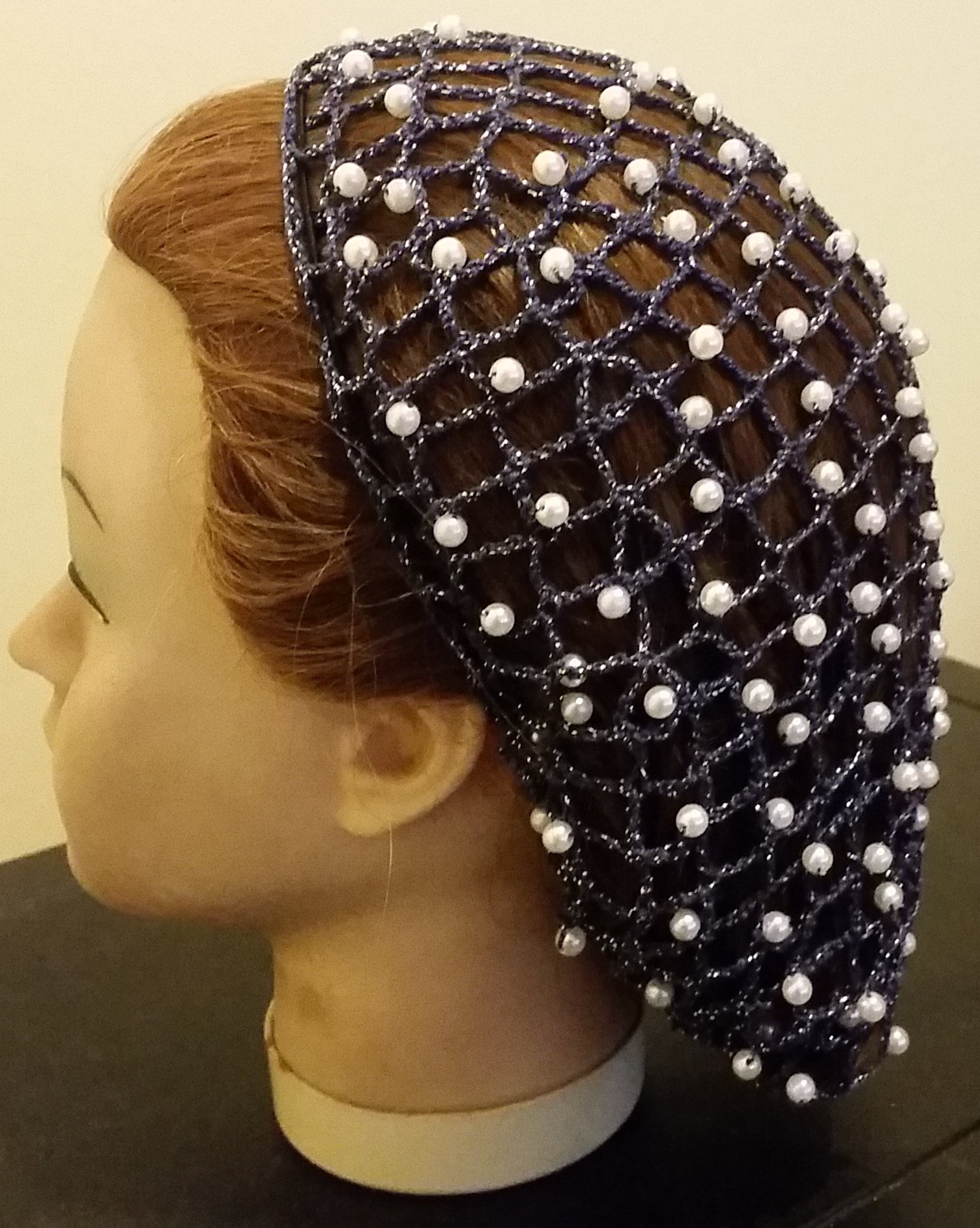 Ever After Replica Snood - Beaded Every Row in Metallic Combination thread-Standard 8 Length