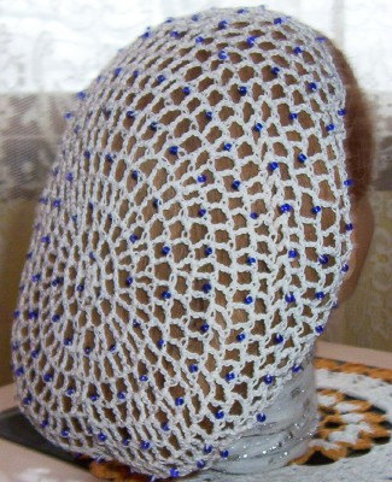 Cotton Handmade Beaded Hair Snood in My Standard Pattern-beads - Etsy
