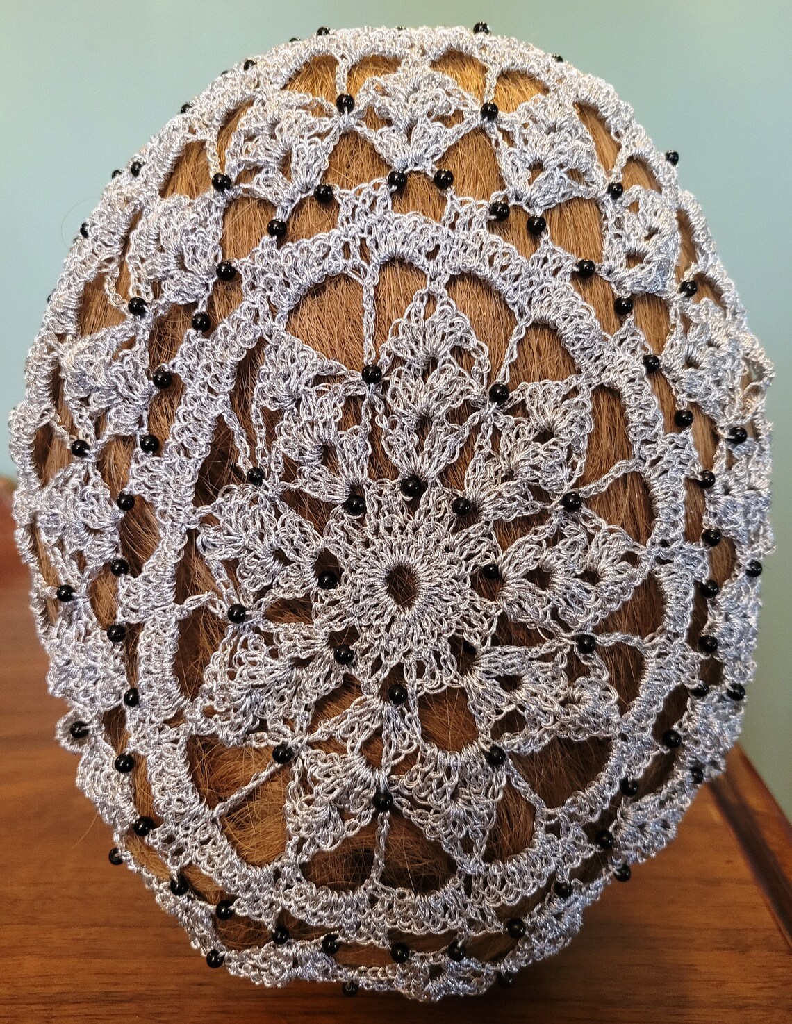 Berka II - LIMITED AVAILABILITY - All Metallic Beaded Snood With Beads ...