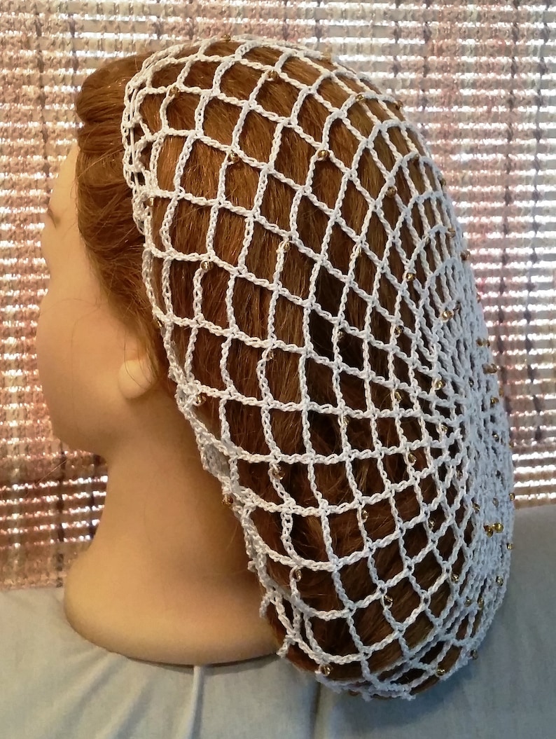 Cinderella II Beaded Snood Beaded on alternating rows | Etsy