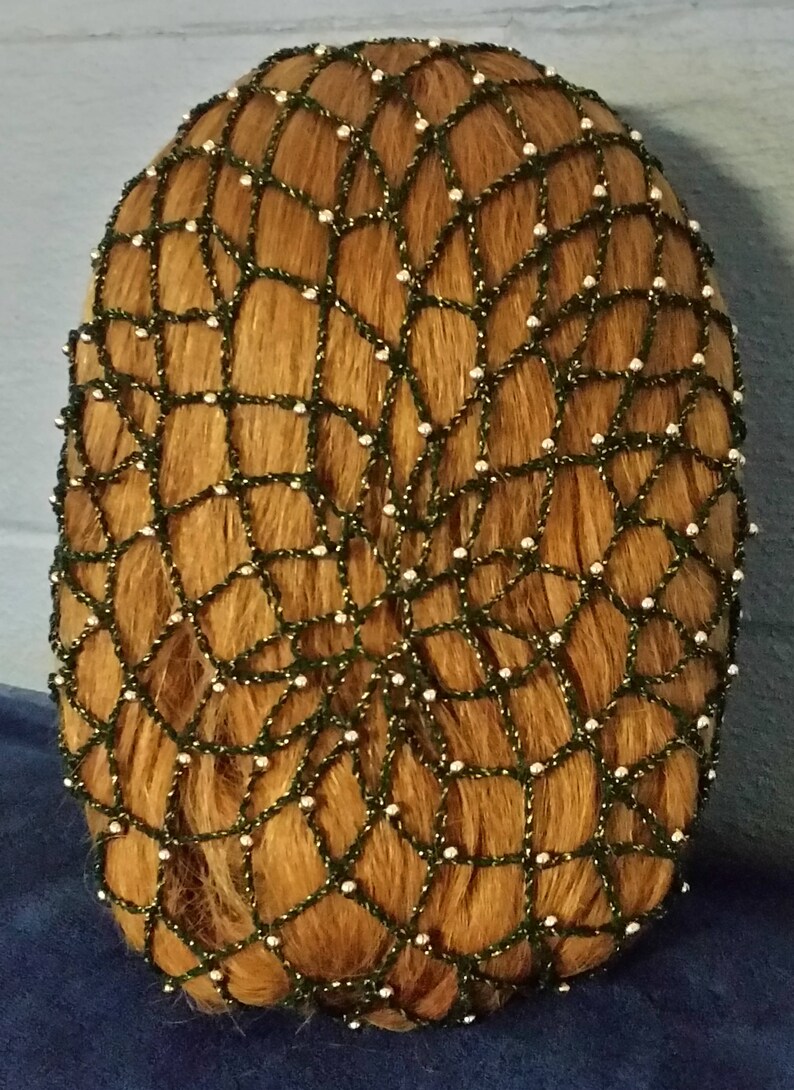 Net Beaded Snood standard 8 Length in Metallic - Etsy