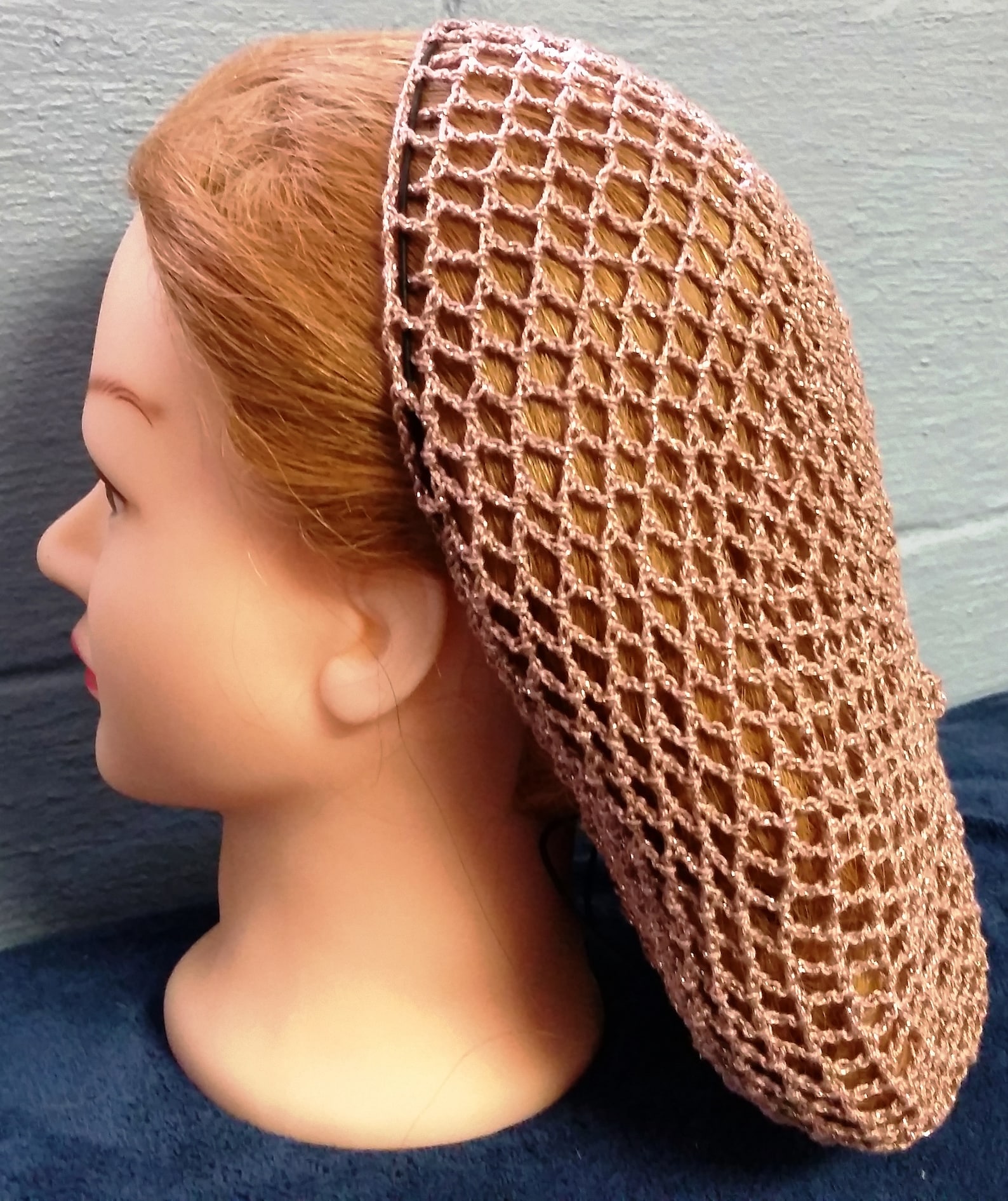Cotton/metallic or Pearl Combination Hand Made Hair Snood in 3 - Etsy