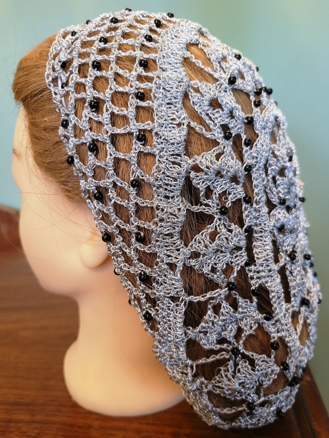 Berka II - LIMITED AVAILABILITY - All Metallic Beaded Snood With Beads ...