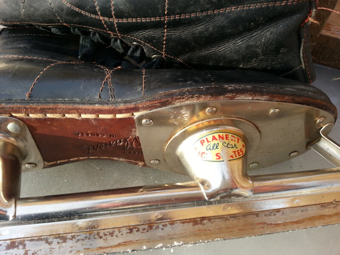 Planert 1950's Vintage / Antique Ice Skates Advertised as Racing Hockey ...