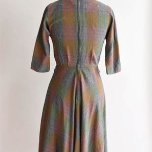 1950s Plaid Friday Dress / Vintage 50s Plaid Dress/ Dede Johnson Cotton ...