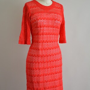 Vintage 1960s Red Lace Dress/ 60s Red & White Dress/ Daring Darlene ...