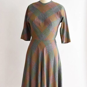 1950s Plaid Friday Dress / Vintage 50s Plaid Dress/ Dede Johnson Cotton ...