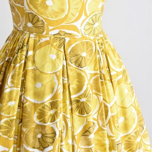 1950s Lemonade Dress/ Vintage 50s Novelty Daydress/ Sa'bett of ...