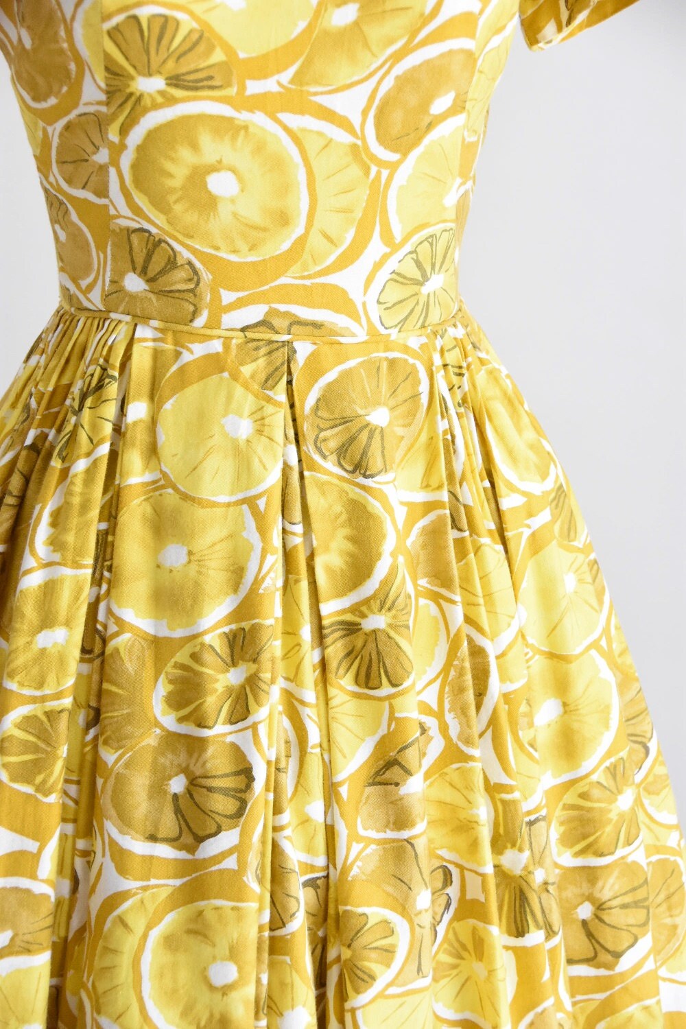 1950s Lemonade Dress/ Vintage 50s Novelty Daydress/ | Etsy