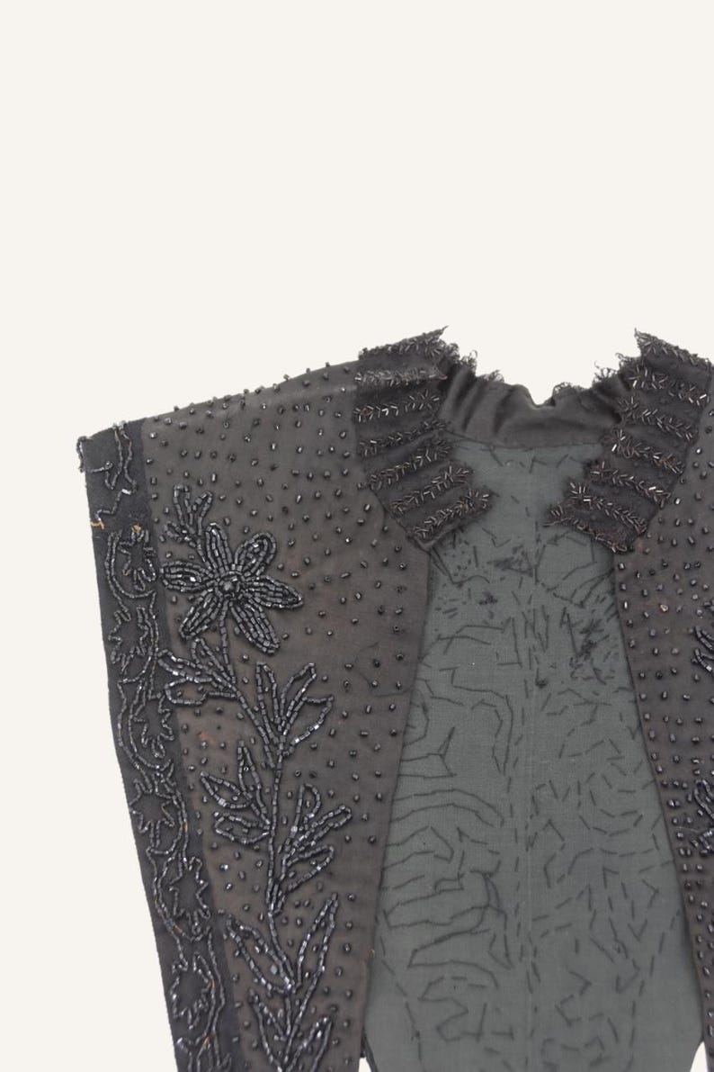 Antique LT Victorian Mourning Shawl - Etsy
