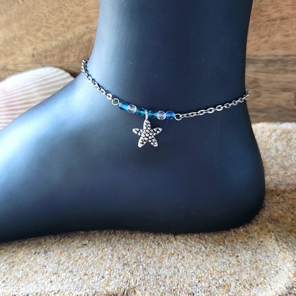 Starfish Anklet - Etsy