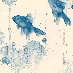 Blue Fish A3 Decoupage Paper Mint by Michelle - Etsy