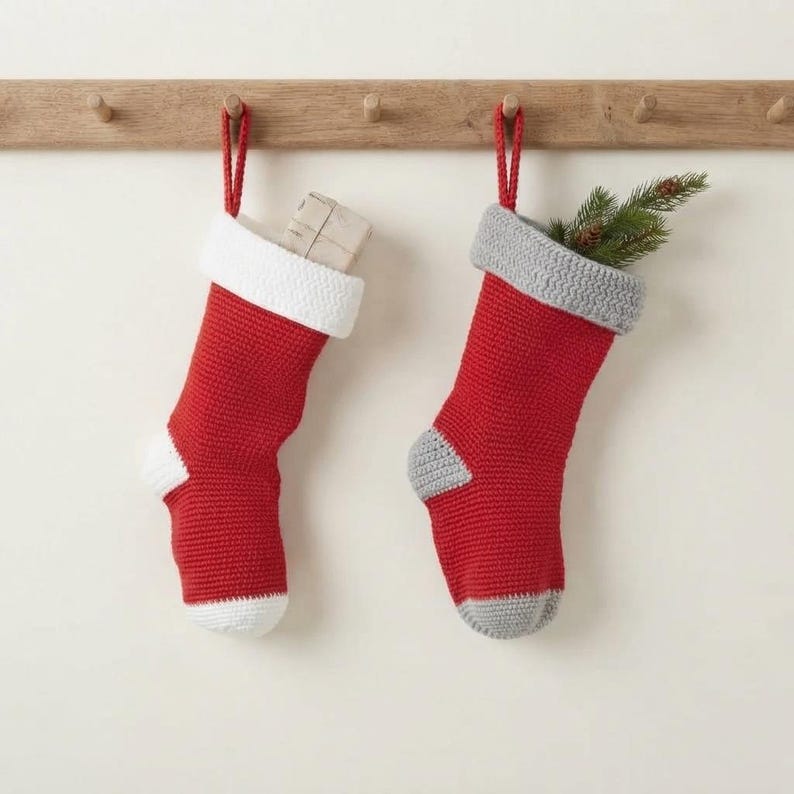 Crochet Christmas Stocking Pattern, Beginner Friendly Holiday Decor ...