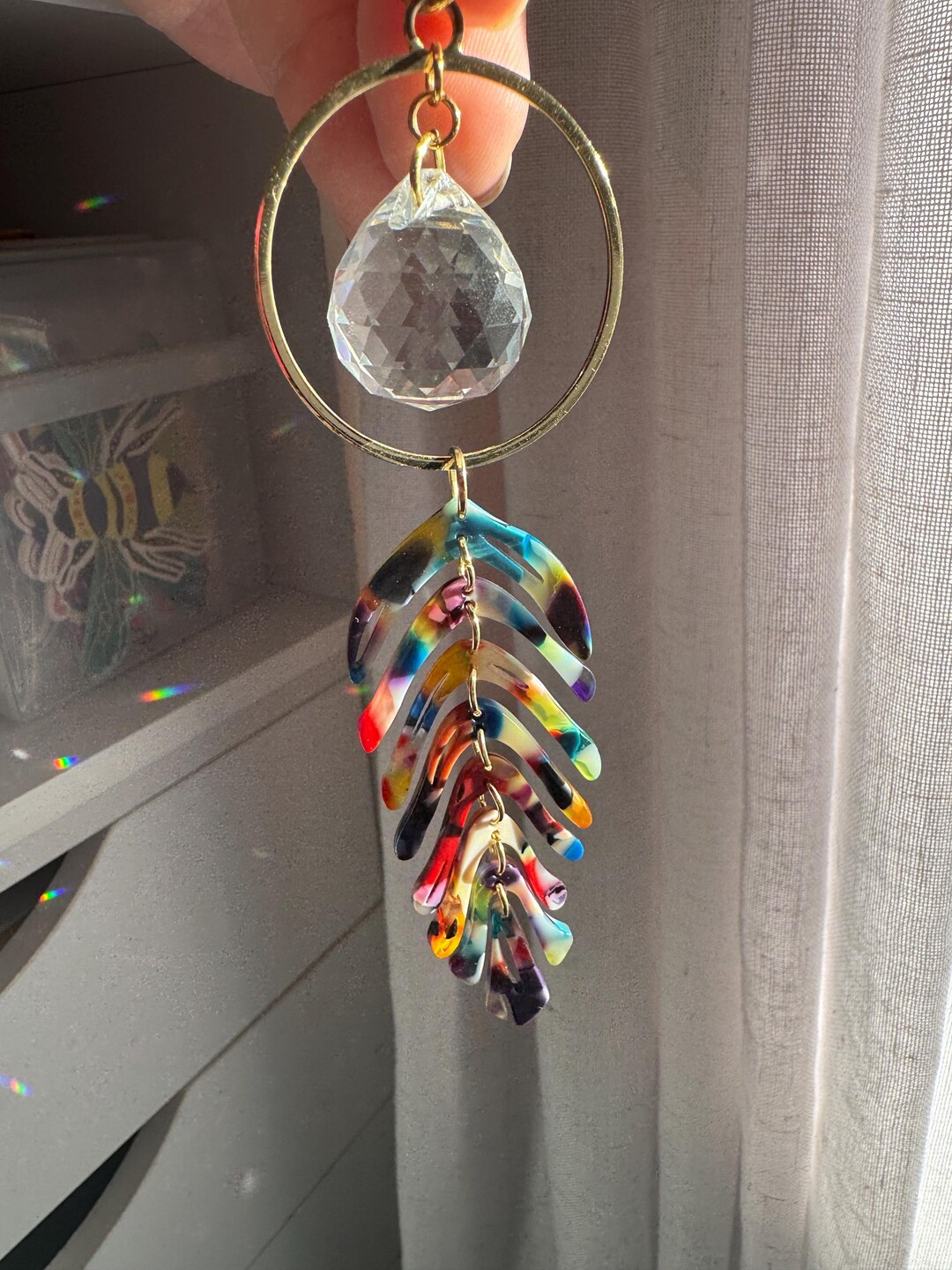 Plant Stake With Suncatcher, Plant Lover Gift for Best Friend, Mom Gift ...