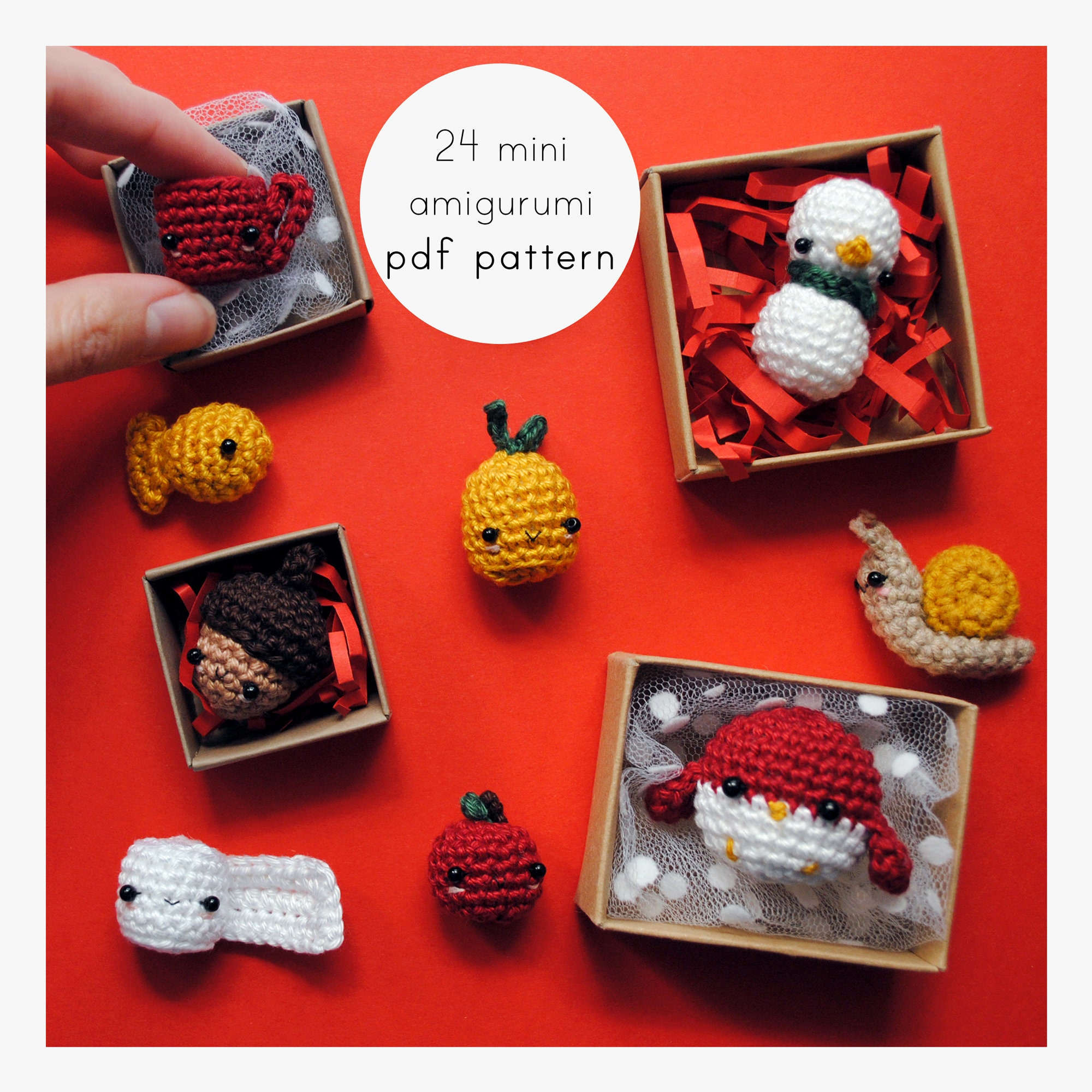 24 Mini Amigurumi Pattern. Pdf Crochet Pattern - Etsy