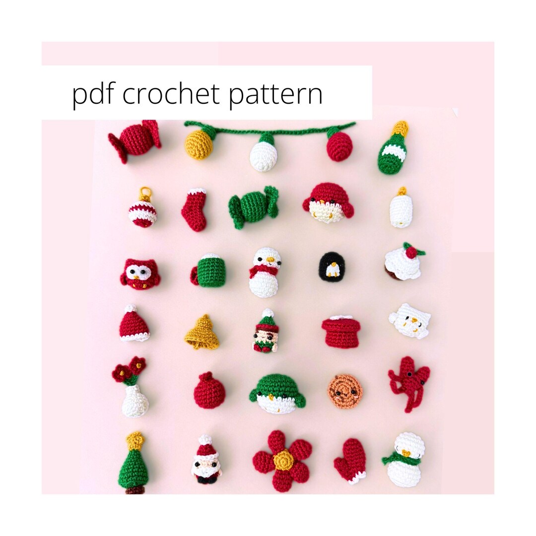 24 Mini Christmas Amigurumi Pattern. Pdf Crochet Pattern - Etsy