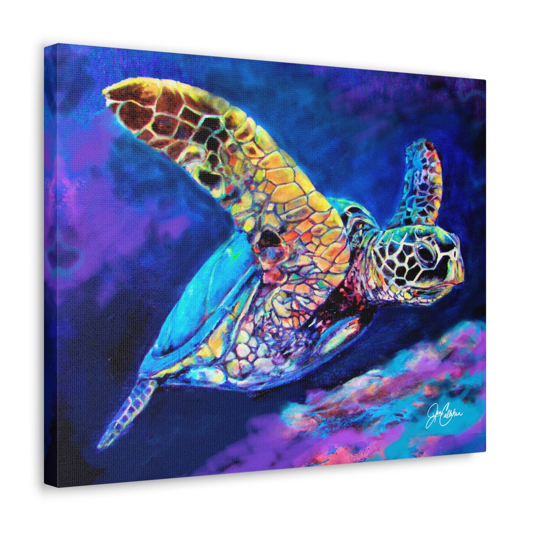 Sea Turtle Art Wall Artwork Original Painting by Jen Callahan ...