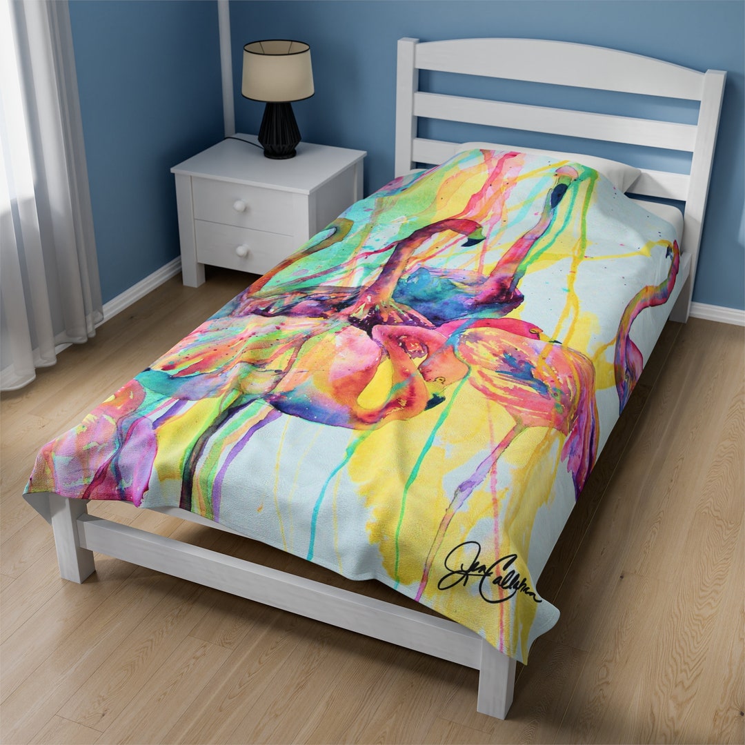 Flamingo 1 Blanket Ornithologist a Zoologist Gift Studies Birds Bird ...