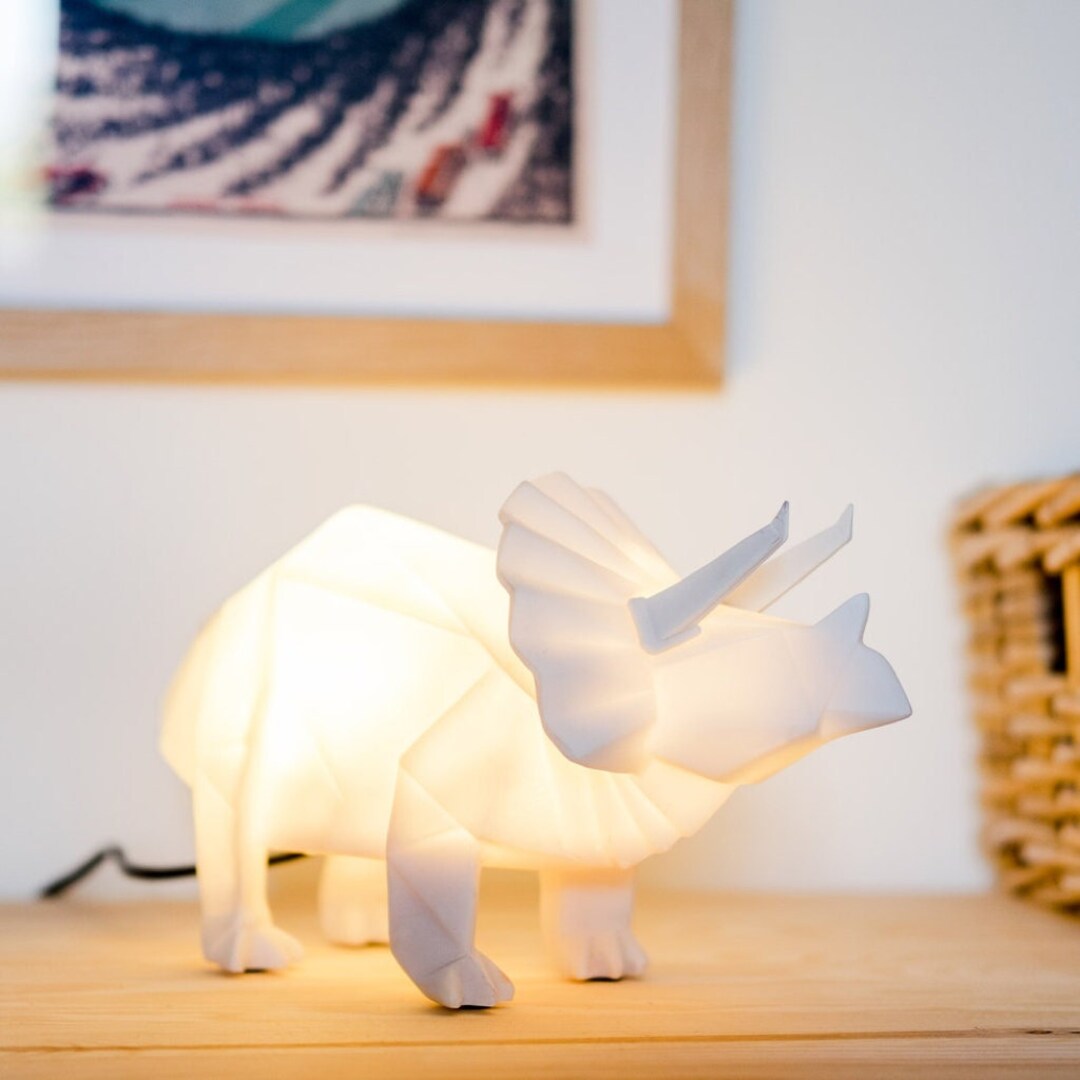 Triceratops Dinosaur Lamp - Etsy