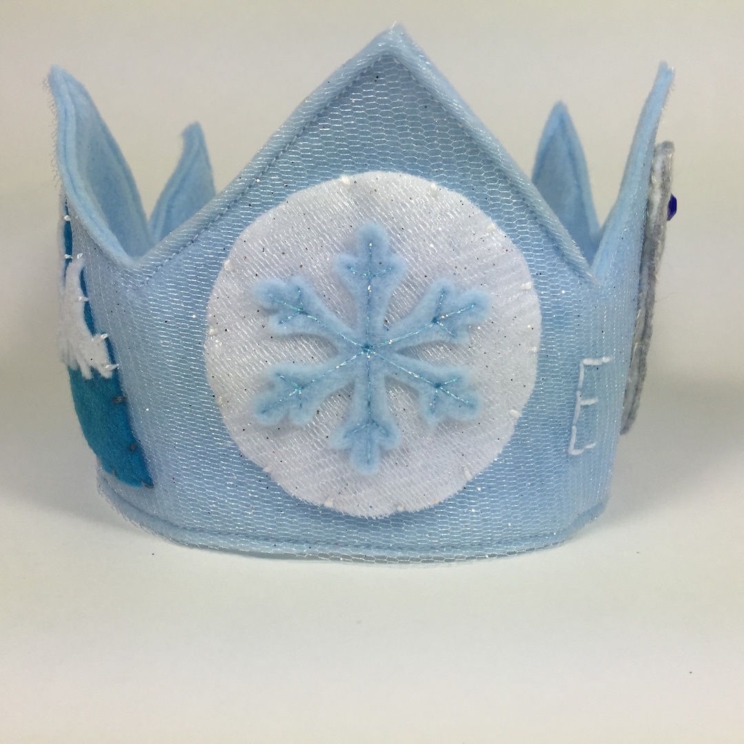 Winter Themed Felt Crown, Birthday Crown - Etsy