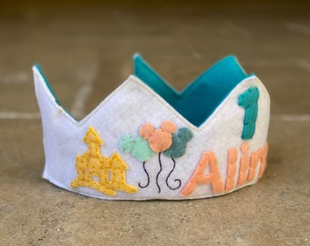 Mickey Mouse Themed Felt Birthday Crown Disney Birthday - Etsy