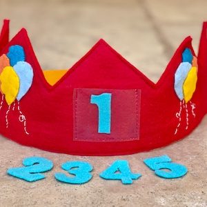 Personalized Felt Birthday Crown, Multiple Numbers - Etsy