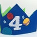 Rocketship -space Themed Personalized Felt Birthday Crown -outer Space ...