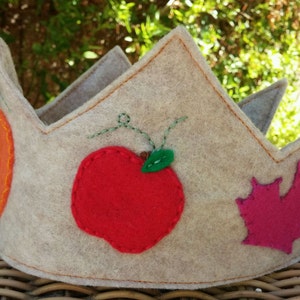 Personalized Fall/nature Themed Felt Birthday Crown - Etsy