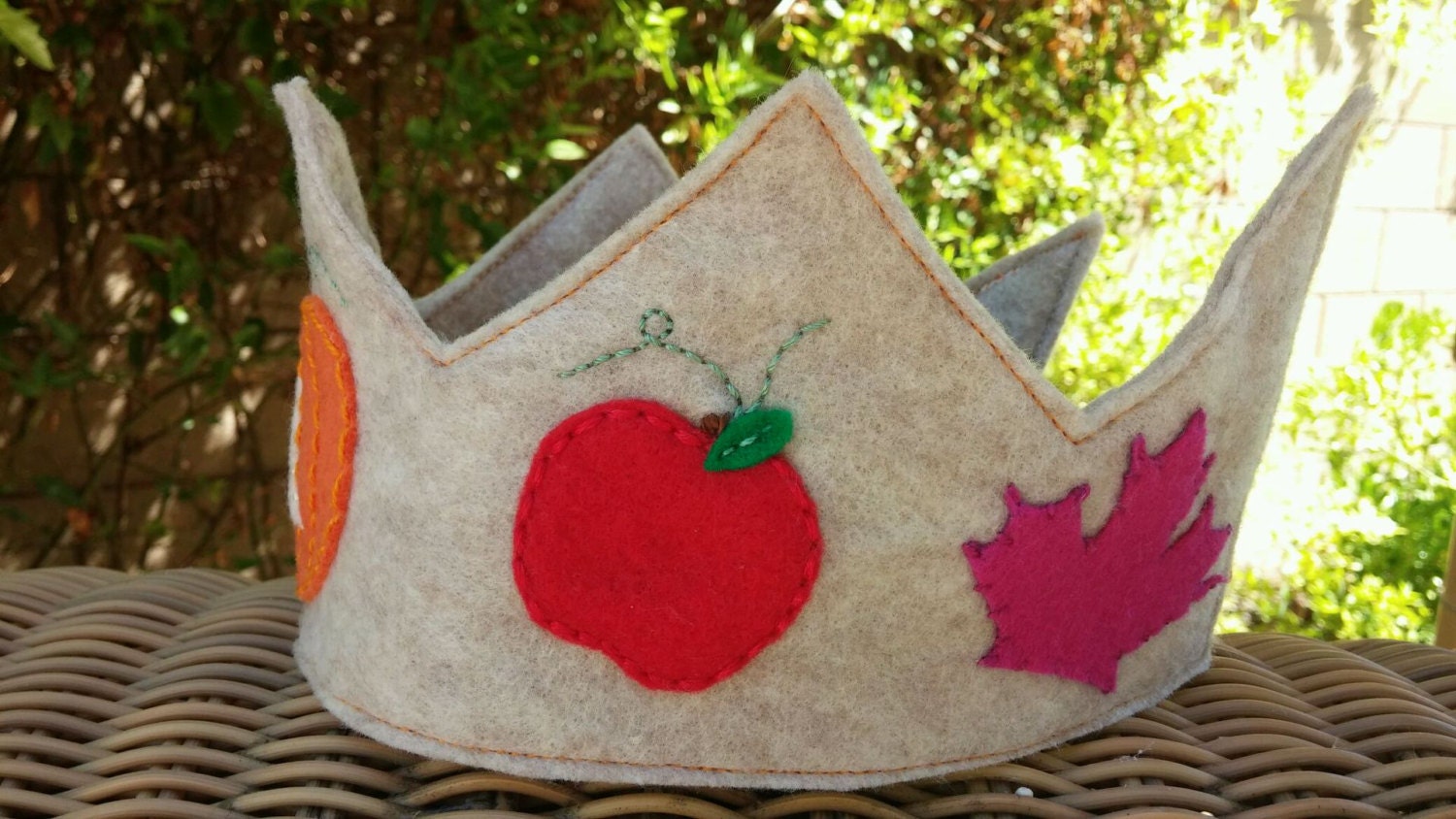 Personalized Fall/nature Themed Felt Birthday Crown | Etsy