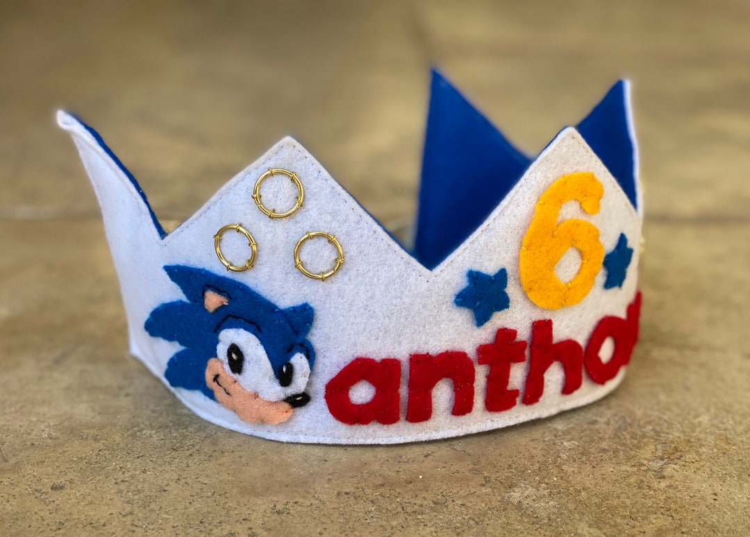 Sonic the Hedgehog Felt Birthday Crown - Sonic Birthday Crown - Shadow ...