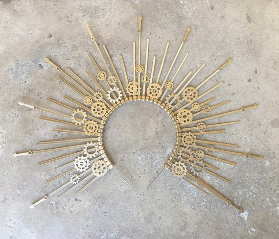 Steampunk Halo Crown Sunburst Crown Customizable | Etsy