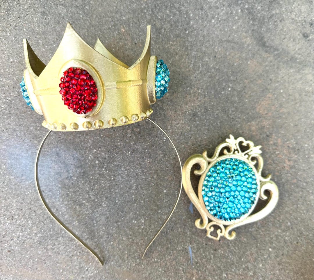 Princess Peach Crown - Super Mario - Princess Peach Cosplay - Peach Brooch- Super Mario Cosplay ...