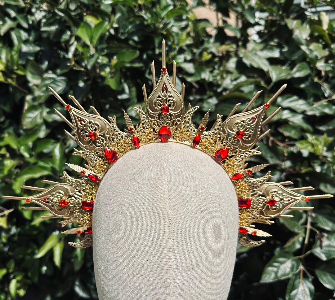 Halo Crown, Sunburst Crown, Gold Halo Crown, Halo Headpiece, Gold Crown ...