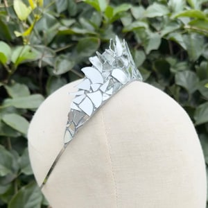 Silver Mirror Tiara, Mirror Crown, Festival Crown, Moon Goddess Tiara ...