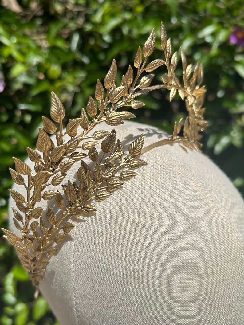 Gold Leaf Bridal Crown, Greek Laurel Wreath Tiara, Laurel Crown, Gold ...