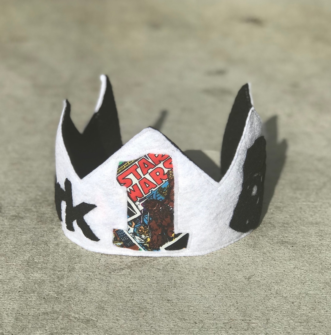 Darth Vader Felt Birthday Crown - Star Wars Birthday Crown - Etsy