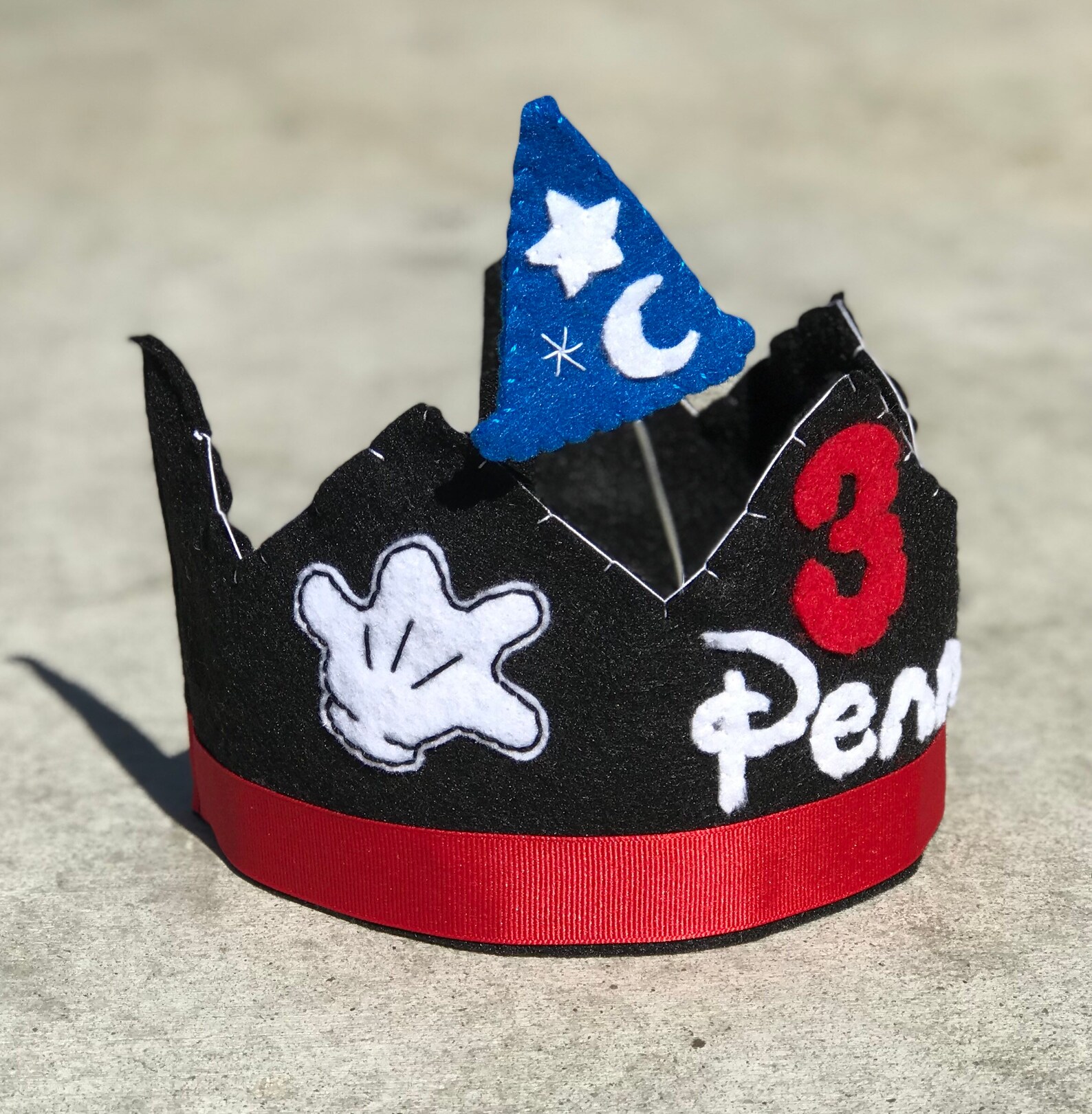 Minnie Mouse/mickey Mouse Personalized Felt Birthday Crown - Etsy