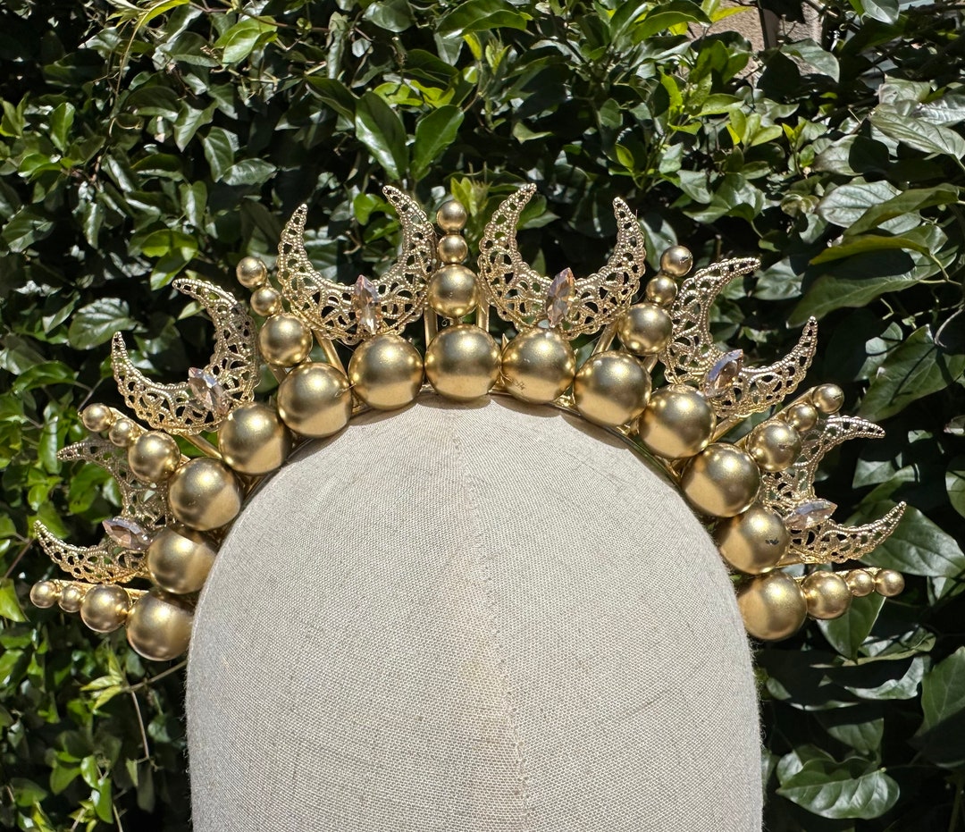 Halo Crown Sunburst Crown Embellished Sun Halo Swarovski Headpiece Moon ...