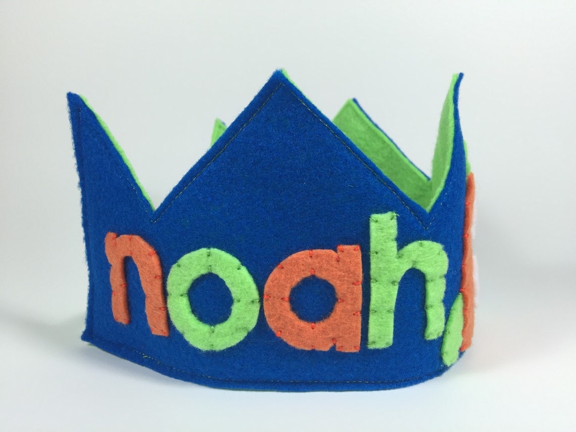 Rocketship space Themed Personalized Felt Birthday Crown - Etsy
