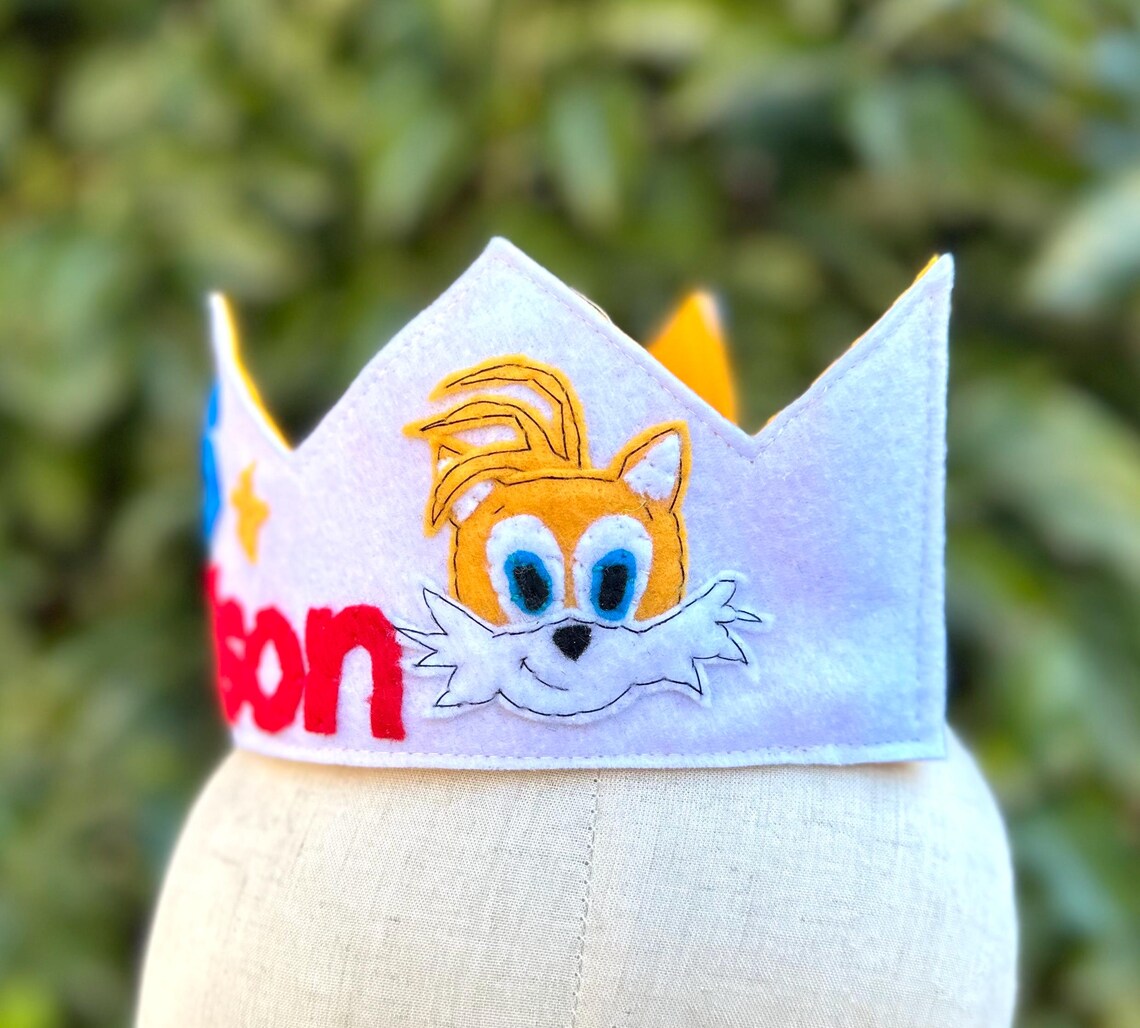 Sonic the Hedgehog -felt Birthday Crown Sonic Birthday Crown Sonic and ...