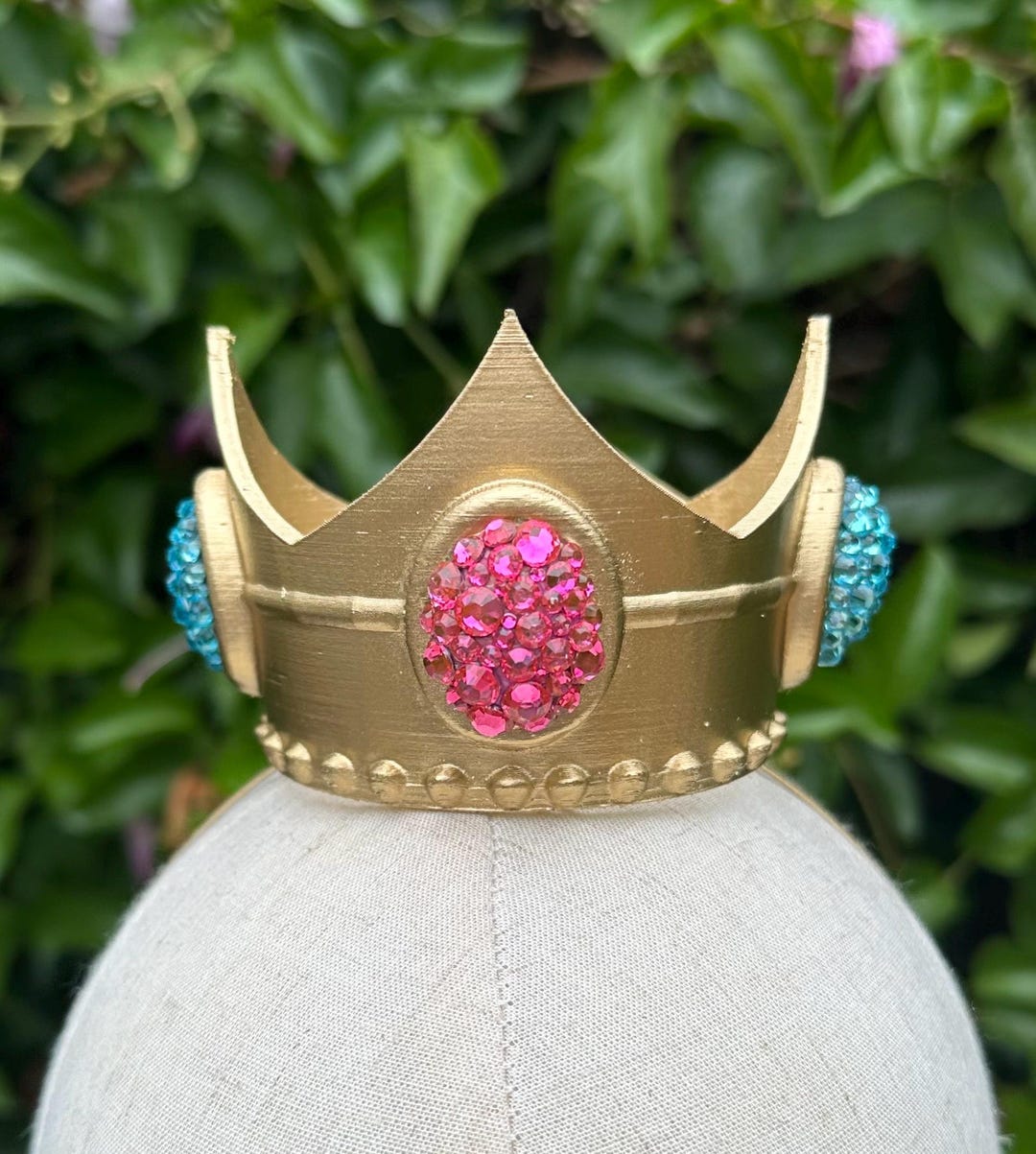 Princess Peach Crown - Super Mario - Princess Peach Cosplay - Swarovski ...