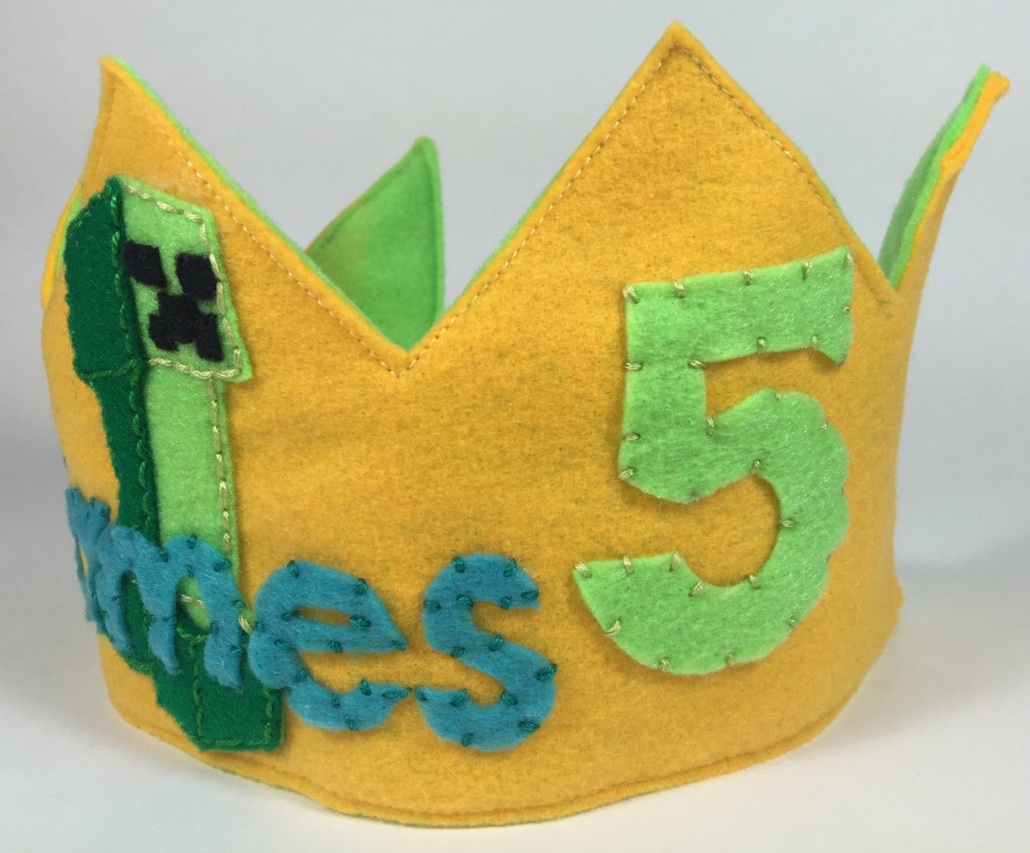 Minecraft Themed Felt Birthday Crown Endermam Creeper | Etsy