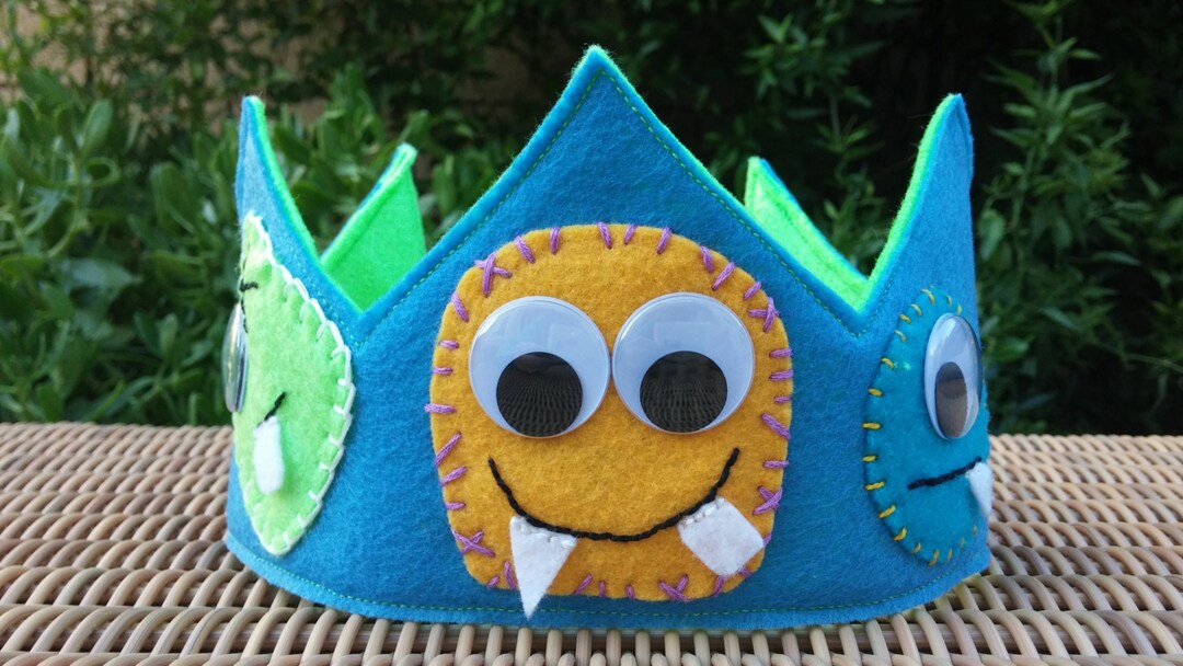 Felt Monster Birthday Crown - Etsy