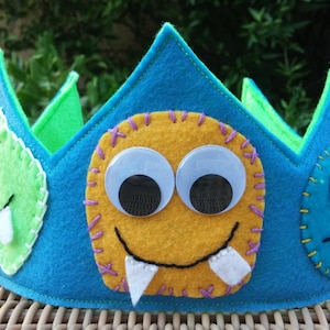 Felt Monster Birthday Crown - Etsy