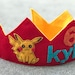 Personalized Pikachu Felt Birthday Crown Pokemon Birthday - Etsy