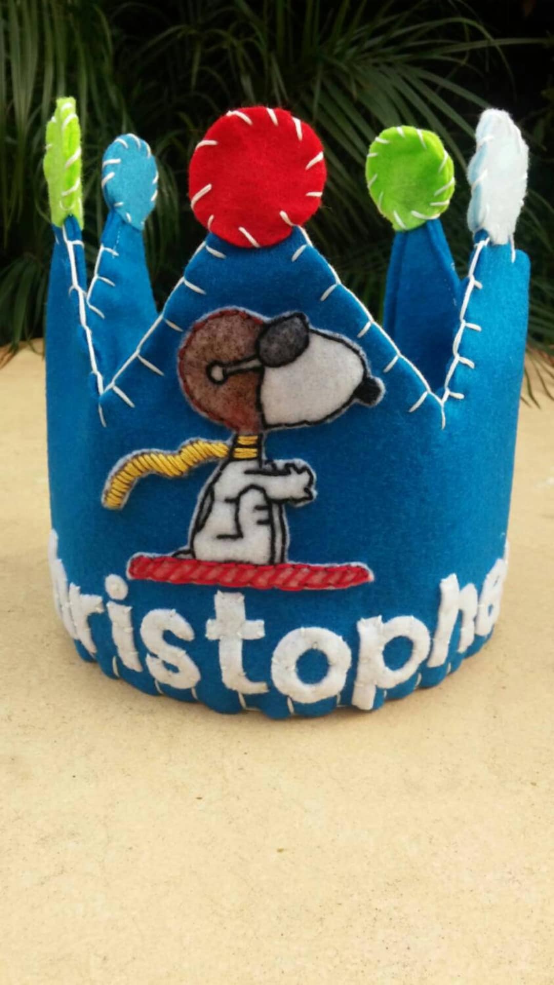 Snoopy Crown - Personalized Felt Birthday Crown - Snoopy Themed Crown ...